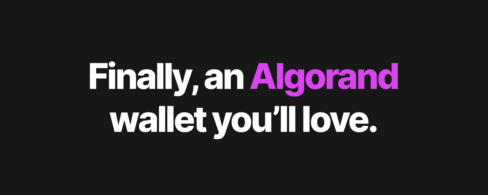 An Algorand wallet you'll love | NFTs and DeFi built in | Method Wallet